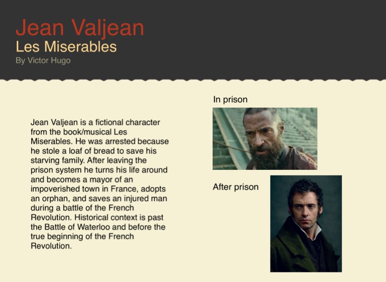 Jean Valjean Project - Screen 2 on FlowVella - Presentation Software ...